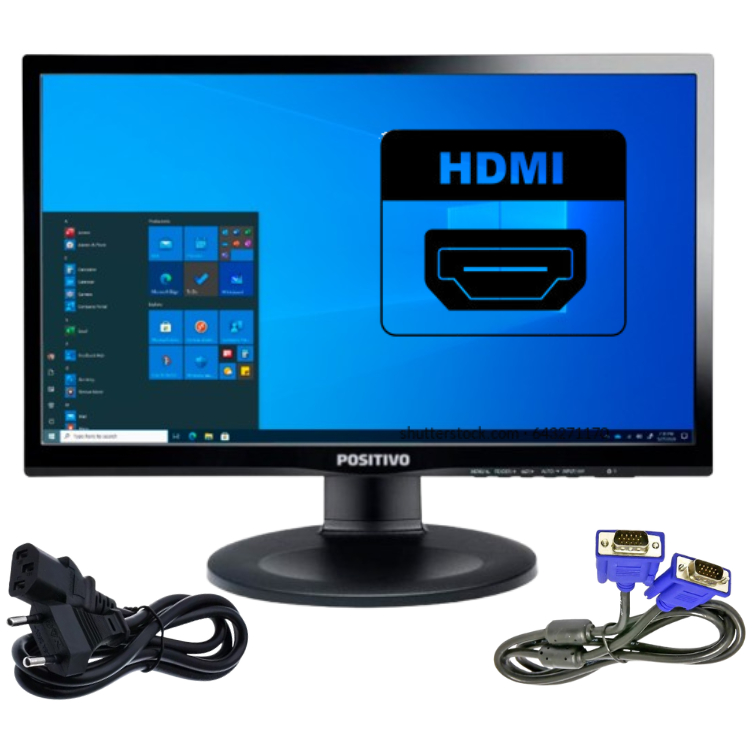 Tela Monitor Grande de 22 Polegadas Com HDMI Base Telescópica ...