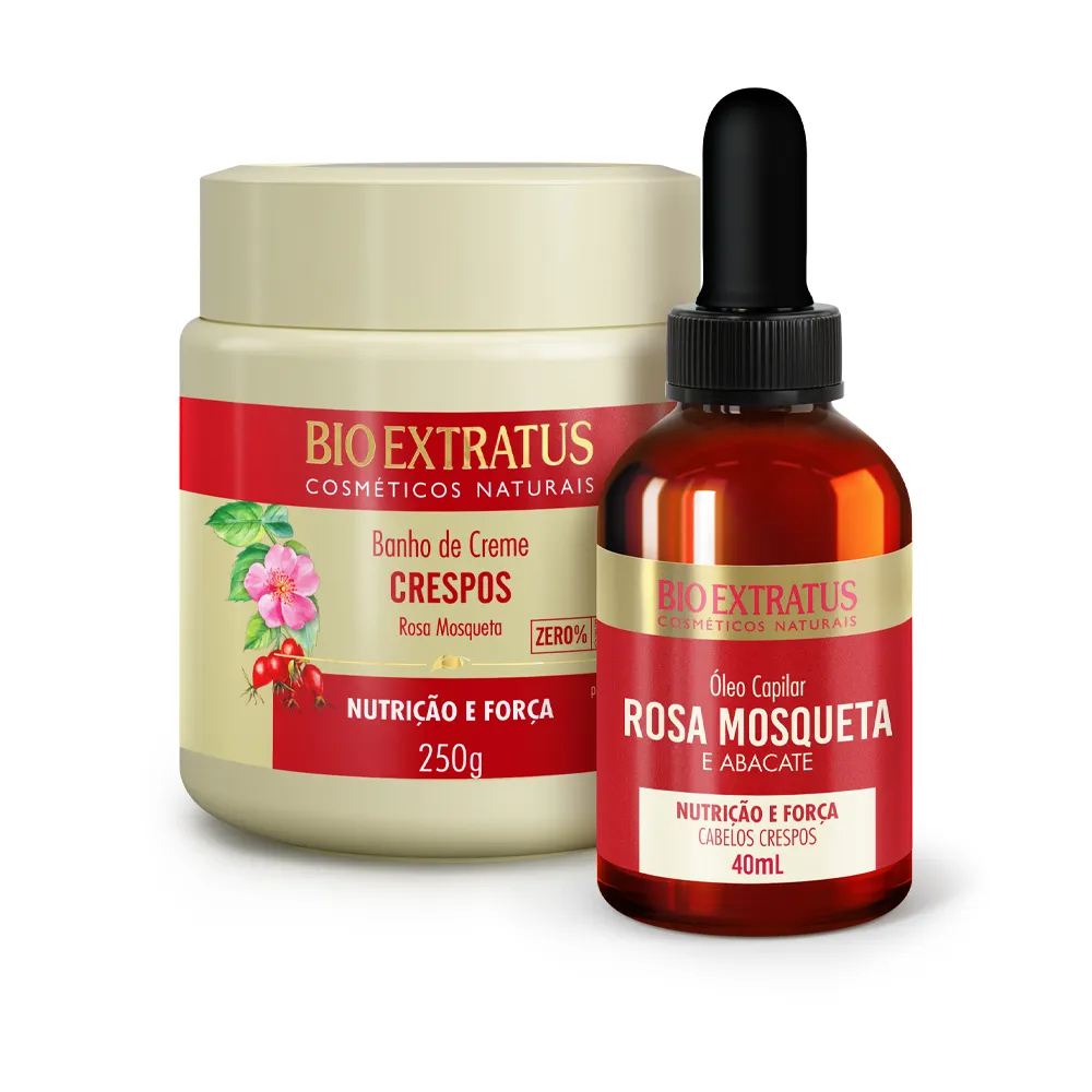 Kit Bio Extratus Cabelos Crespos Banho De Creme 250g E Óleo Capilar ...