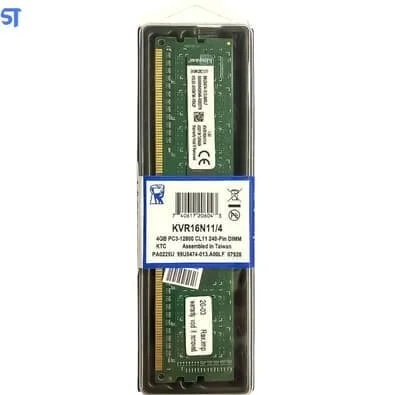 Memória DDR3 Kingston 4GB 240-pin sdram 1600 mhz (12800) KVR16N11/4 | Shopee Brasil