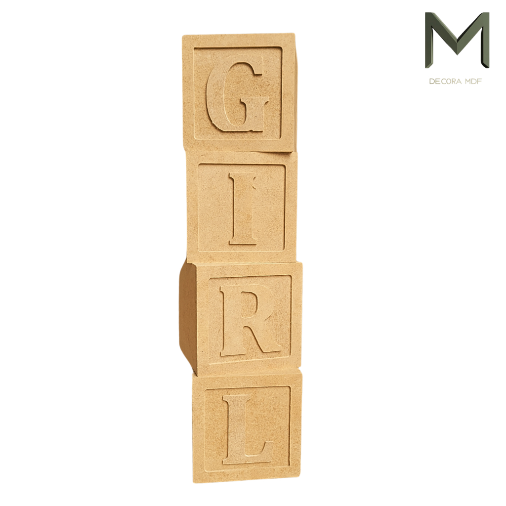 Cubo Girl Em MDF Para Festas E Decorações | Shopee Brasil