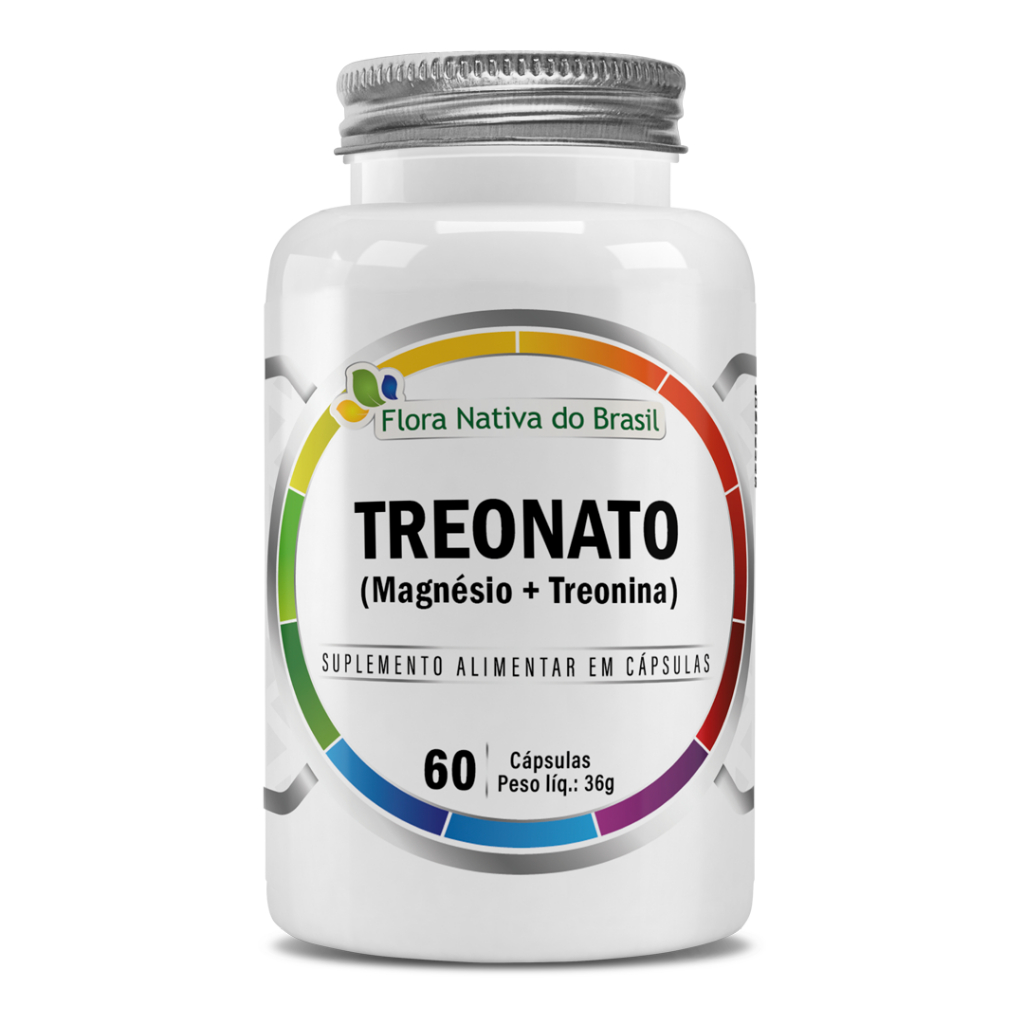 Suplemento Alimentar Treonato (Magnésio + Treonina) (60 cápsulas) - Flora Nativa | Shopee Brasil