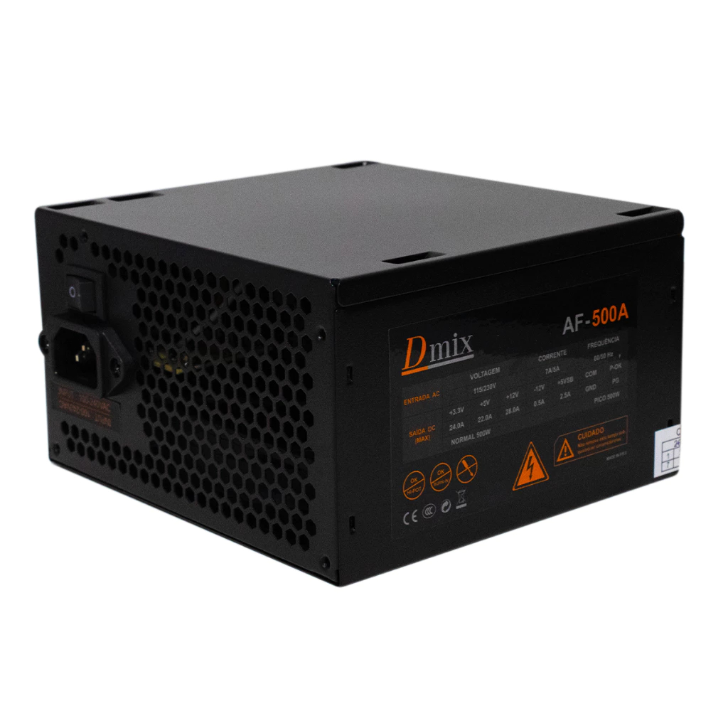 Fonte Atx 500w 600w 700w Reais Bivolt Automática ou Chaveada | Shopee ...
