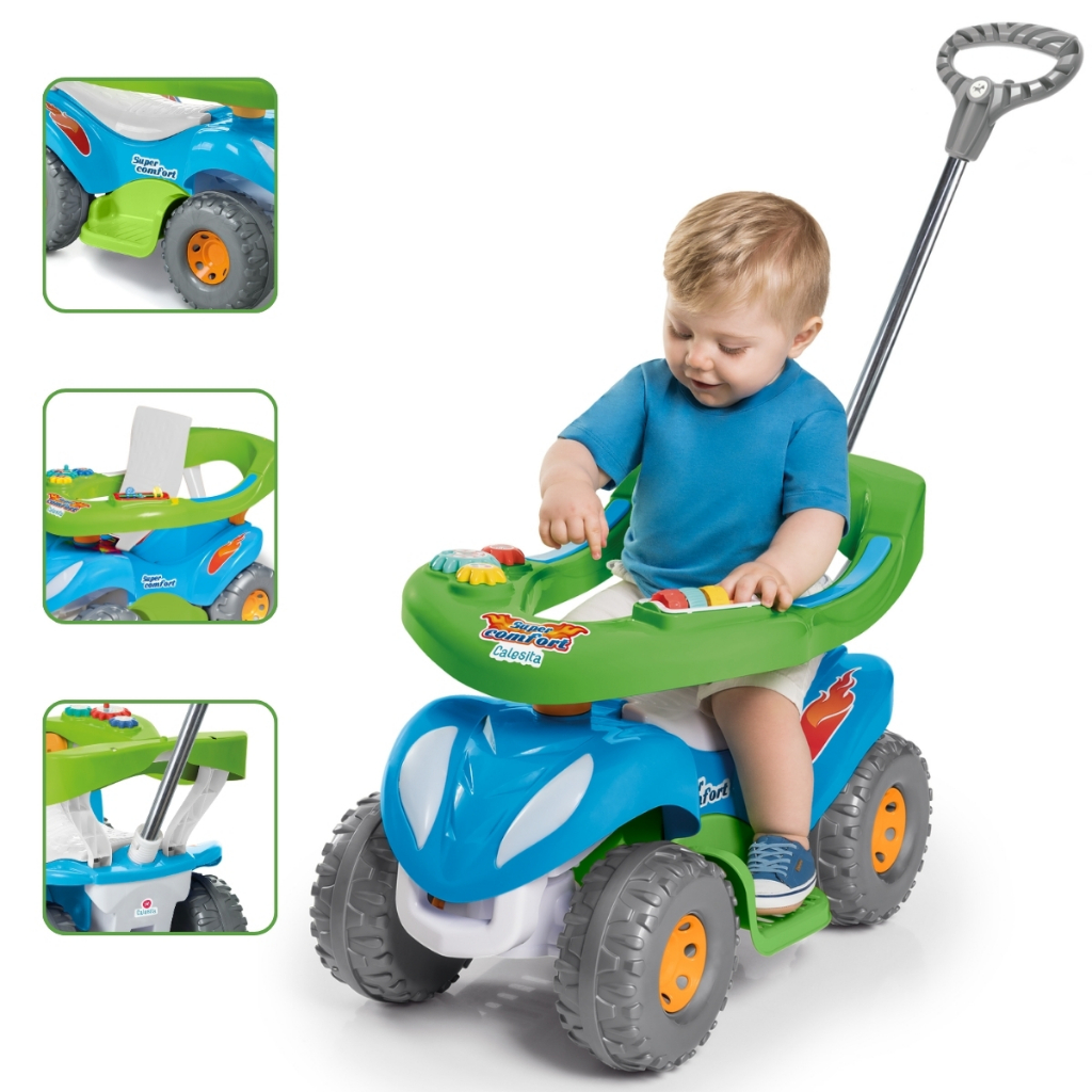 Carrinho De Passeio Infantil Empurrador criança bebê andador Super ...