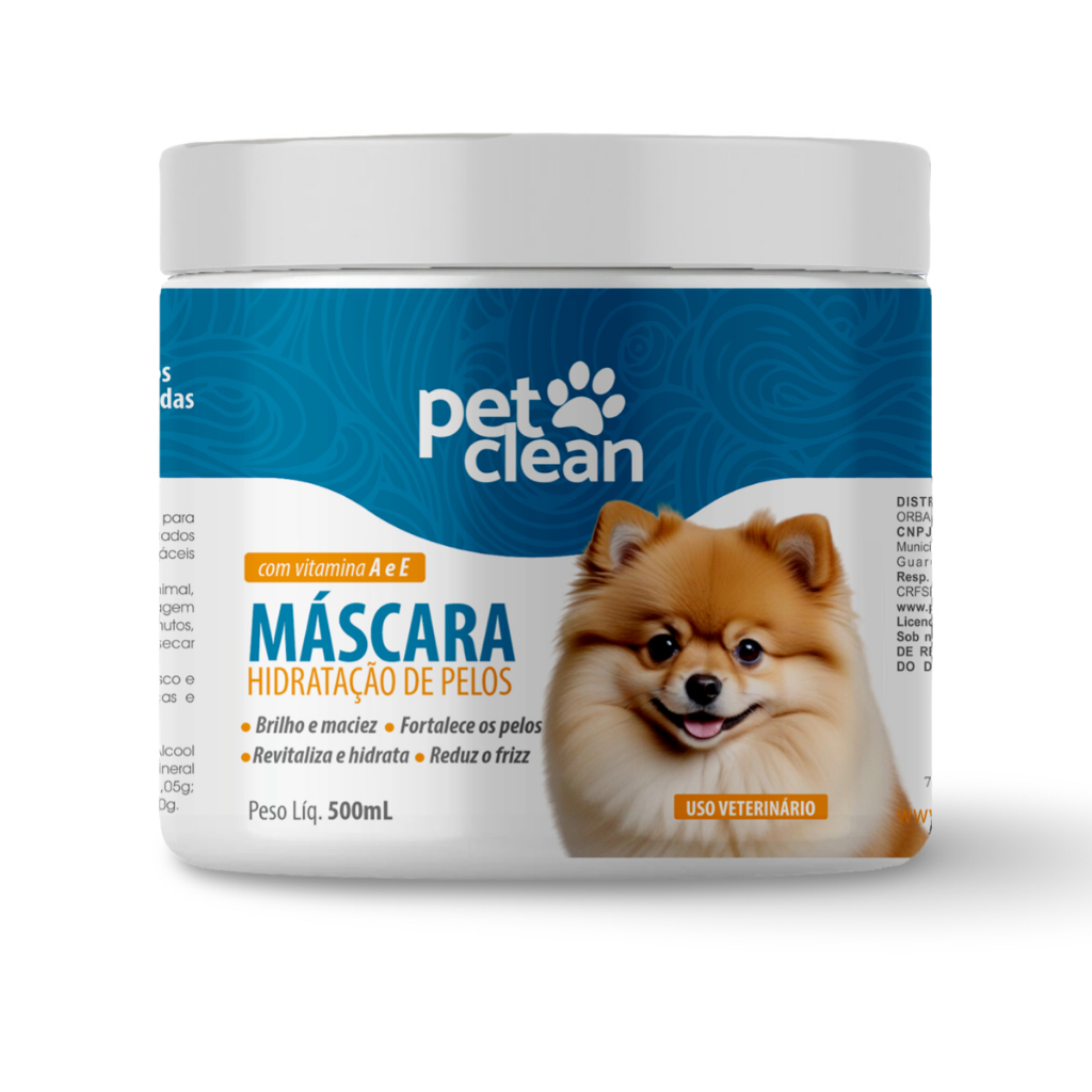 Máscara Hidratação de pelos para cachorro gato Pet 500g Pet Clean Linha ...