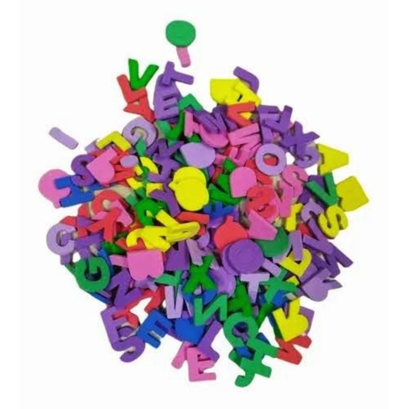 Alfabeto em Eva, cores sortidas, 10 cores de letras no total | Shopee ...