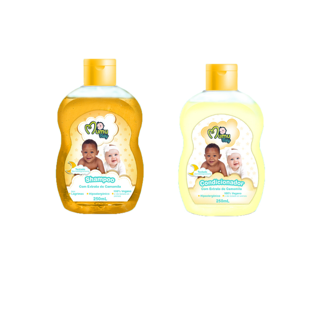 Kit Shampoo 250ml + Condicionador 250ml Mumu Baby | Shopee Brasil