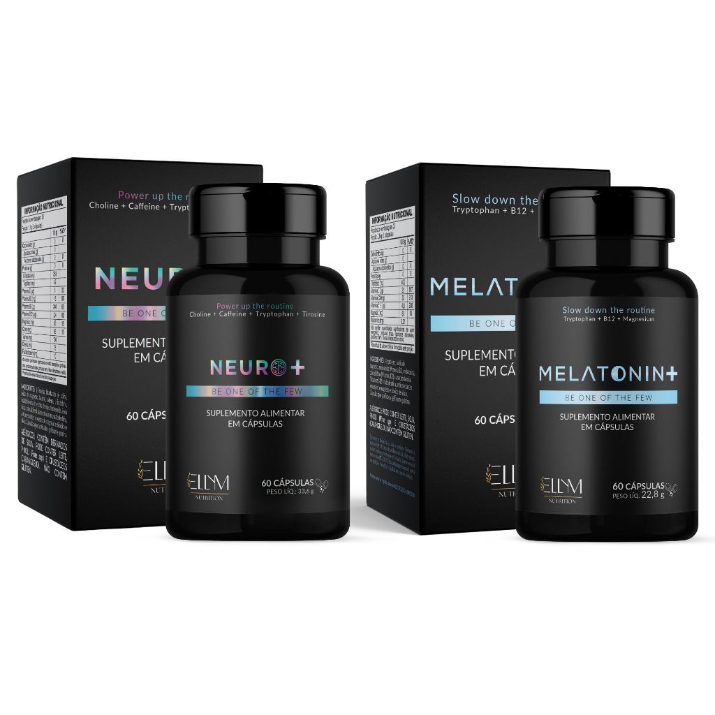 Kit Neuro+ Nootropico + Melatonina ELLYM NUTRITION Multivitaminico Dia ...