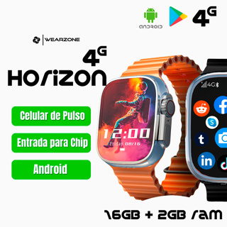 Smartwatch Horizon Pro 4G/5G AMOLED Câmera Rotatória + NFC 16Gb de ...