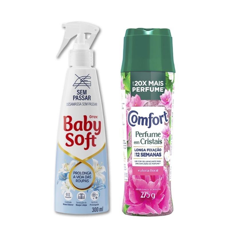 Sem Passar Baby Soft 300ml + Comfort BOom Euforia Floral 275g | Shopee ...