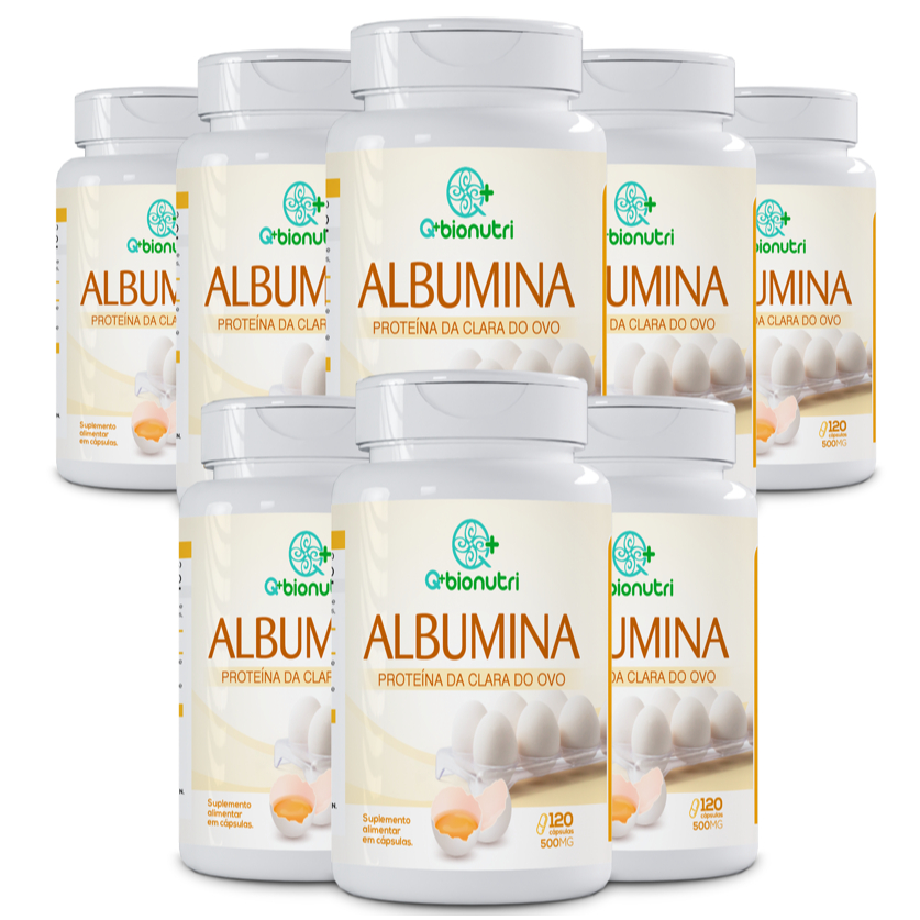 Kit 8x Suplemento Albumina 500mg (120 Cápsulas) - Bionutri | Shopee Brasil