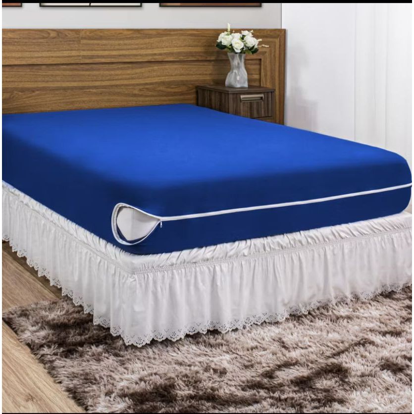 Capa Para Colchão King Size / Queen / Casal Padrão em Malha com Zíper ...