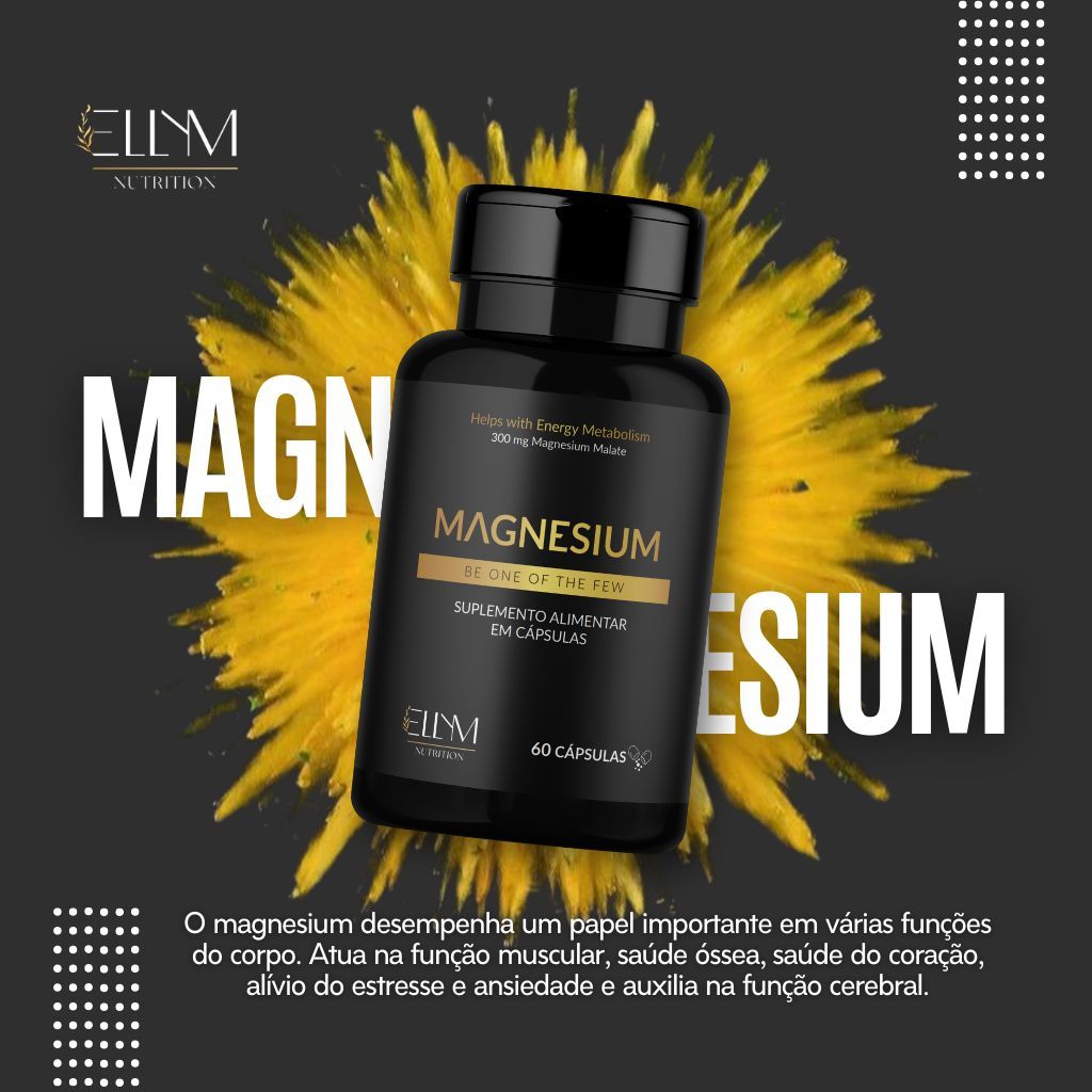 Magnesio Dimalato 60 Cápsulas Ellym Nutrition Suplemento de Alta ...