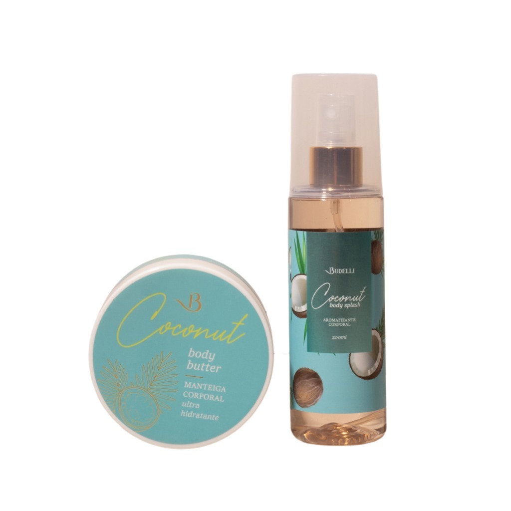 Kit Manteiga Corporal Coconut + Body Splash Coconut - Budelli Belas ...