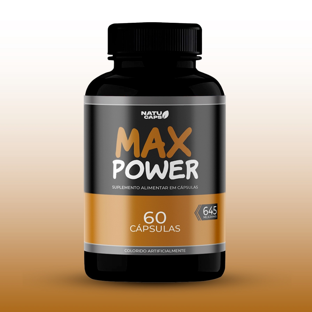 1 Pote de Max Power - 60 Capsulas - Endurece e Prolonga - Envio ...