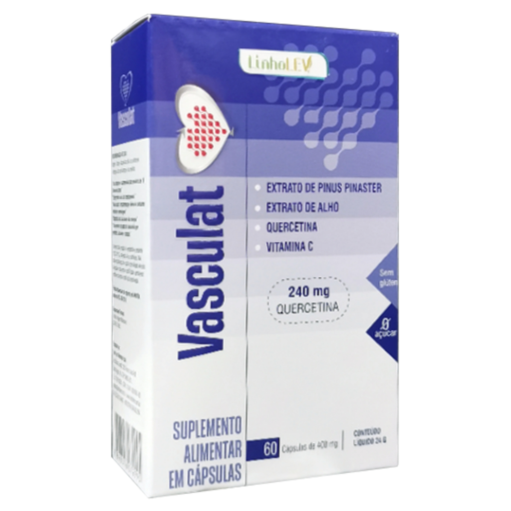 Vasculat 60 cps Quercetina 240mg Extrato de Pinus Pinaster | Shopee Brasil