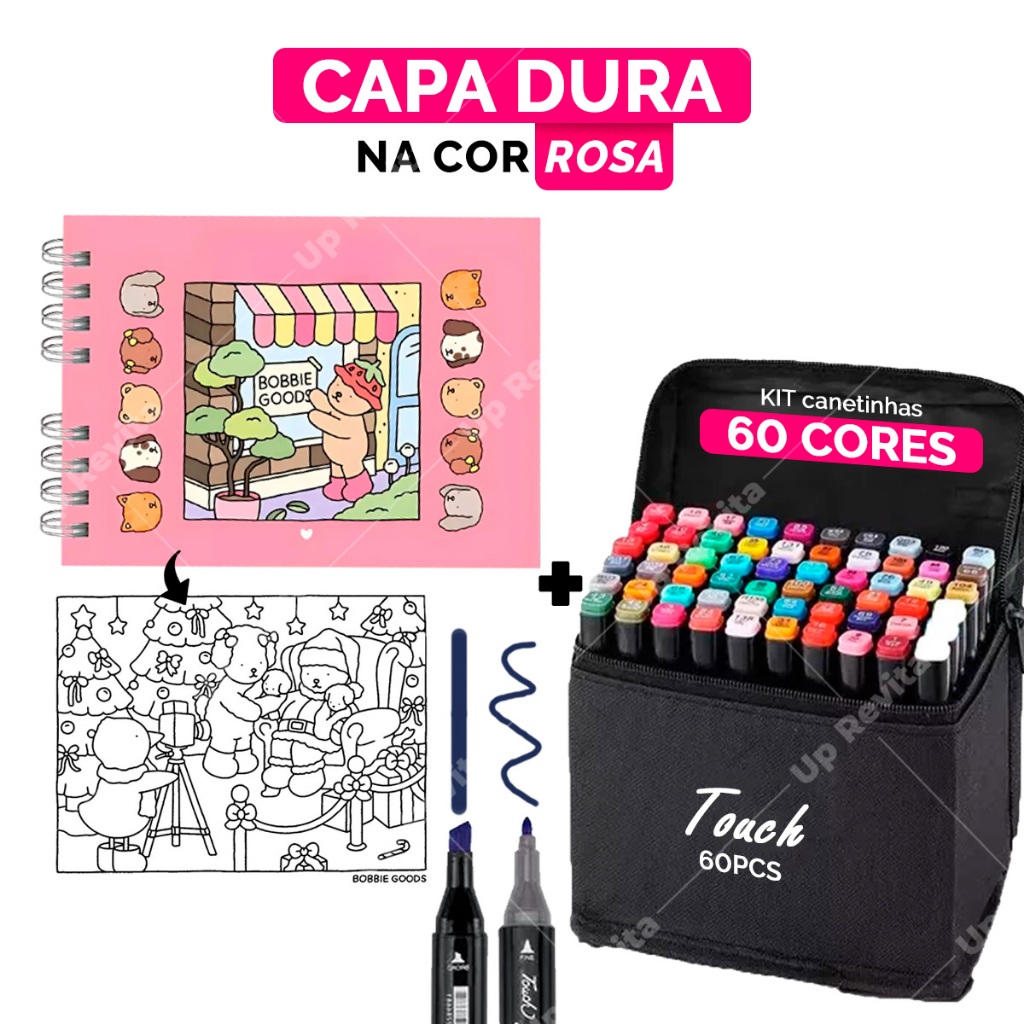 Livro De Colorir Bob Goods ou Kit De 24/60 Canetinha + Caderno Boogie ...