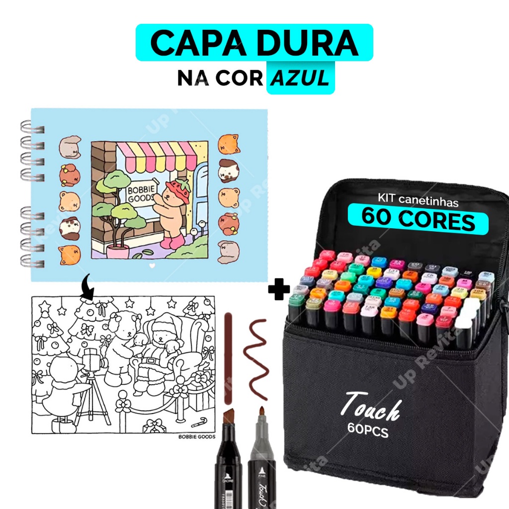 Livro De Colorir Bob Goods ou Kit De 24/60 Canetinha + Caderno Boogie ...