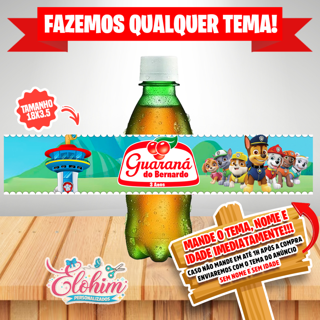 Rótulos para Refrigerante personalizado com seu NOME (FAZEMOS TODOS OS ...