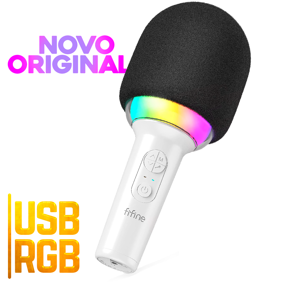 Microfone de karaokê Bluetooth sem fio, microfone de canto, microfone ...