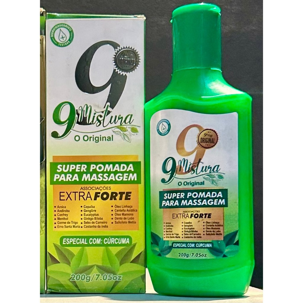 Pomada P\Massagem 9 Mistura Com Curcuma Ultra Forte 200G. | Shopee Brasil