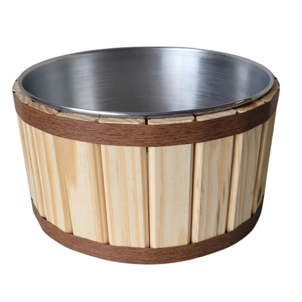 Balde Para Bebidas Cerveja e Gelo em Madeira e Aluminio 9.8LT | Shopee ...