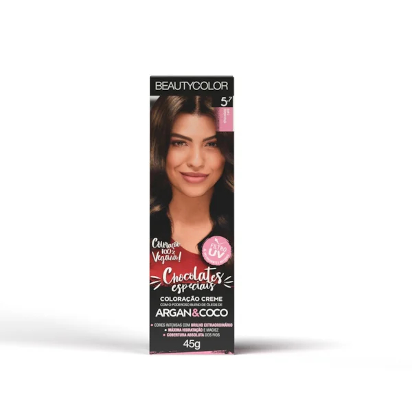 Tinta Beauty Color Profissional 05.7 CHOCOLATE CAFÉ | Shopee Brasil