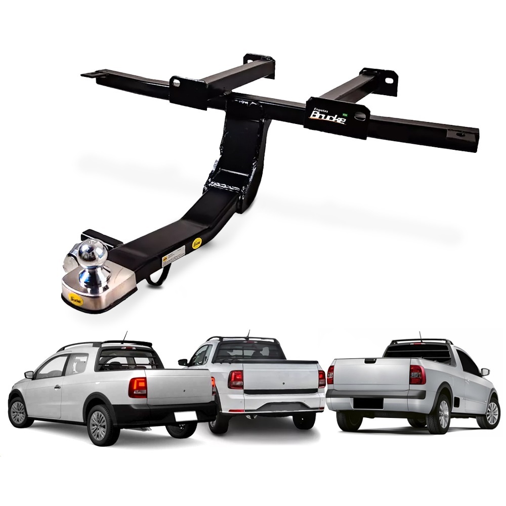 Engate Reboque Fixo Saveiro 2009 a 2025 G5 G6 G7 G8 G9 Brucke 700Kg INMETRO Rabicho Carretinha ...