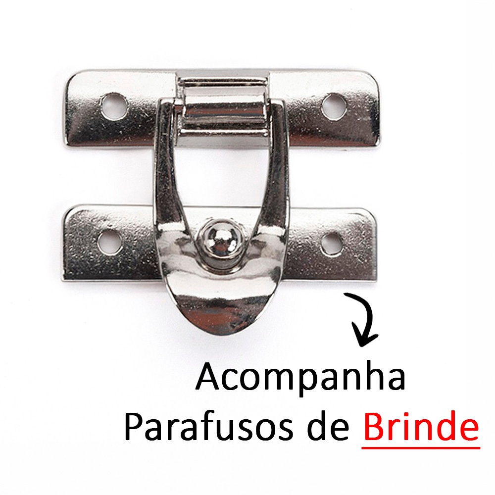Melhor Fecho Metalico P/ Artesanato Caixa Bau Maleta Acompanha ...
