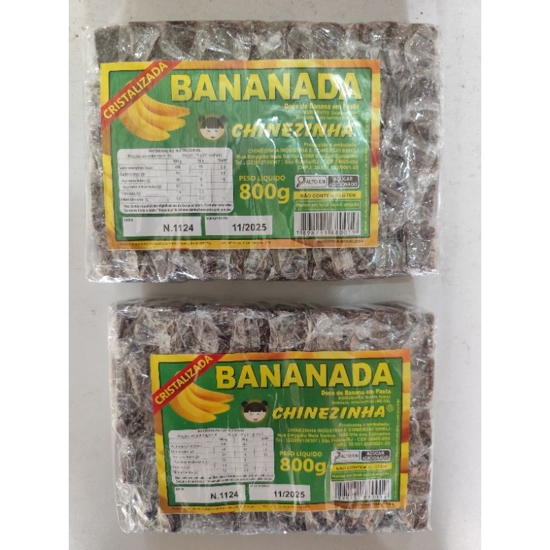 kit Doce Bananada Cristalizada Mariola com 2 pacotes. | Shopee Brasil