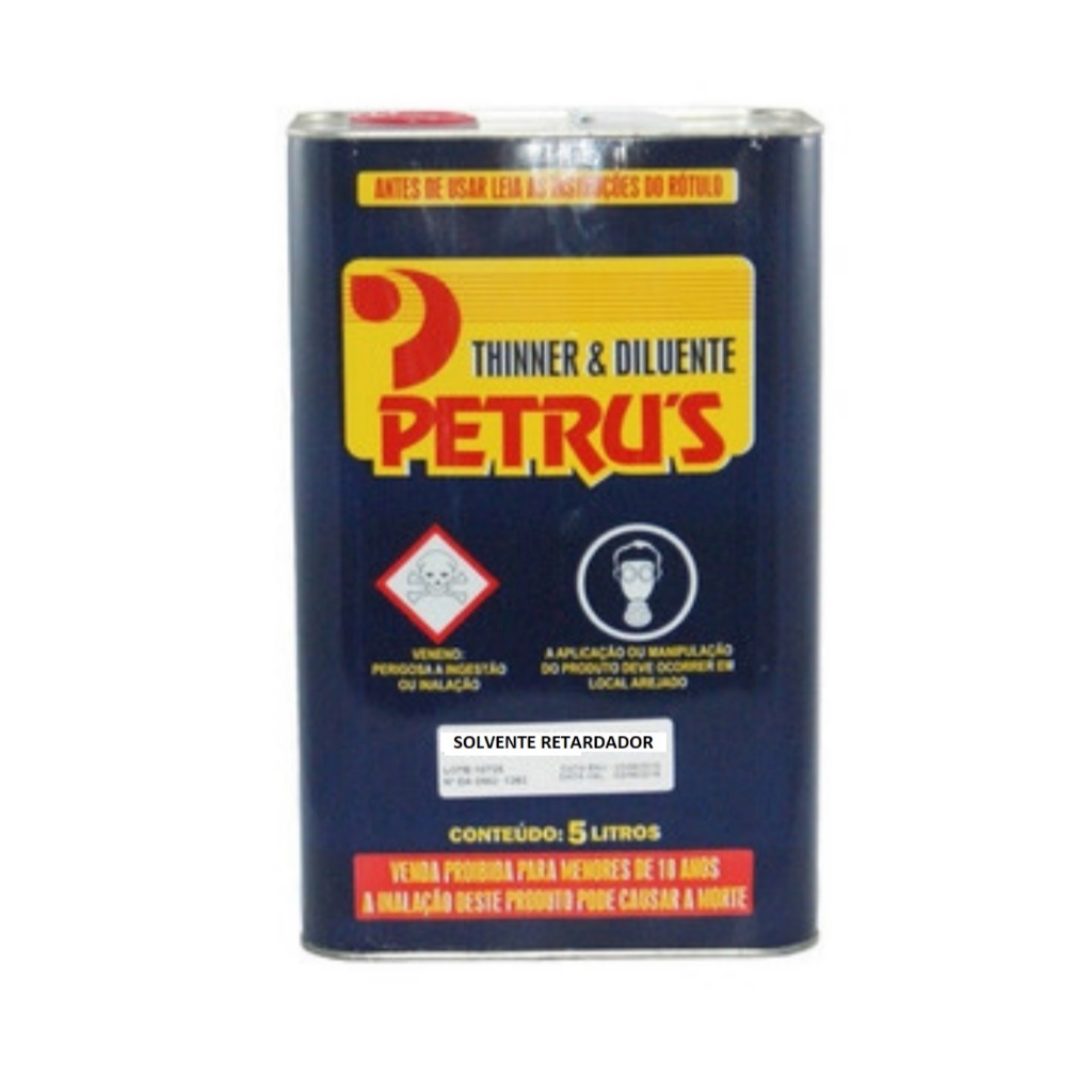 Solvente Retardador Vinilíco Lata 5 Litros Petrus Para Silk Screen ...