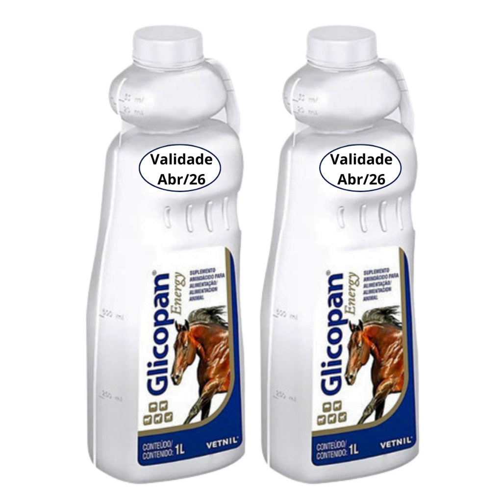 Kit 2 Glicopan Energy 1L Suplemento Aminoácido para Cavalos | Shopee Brasil