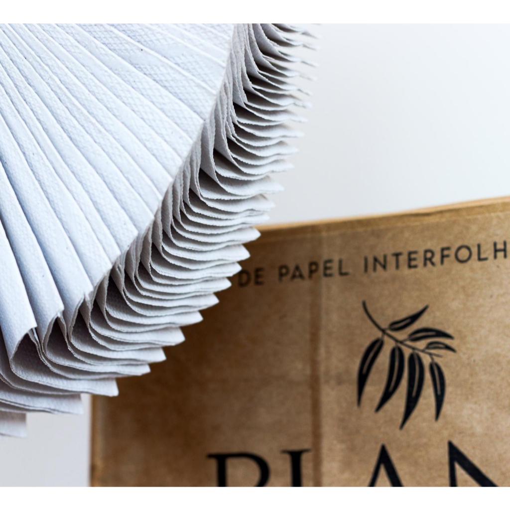 5 Pacotes Papel Toalha Branco Interfolha 100% Celulose c/ 1000 Folhas ...
