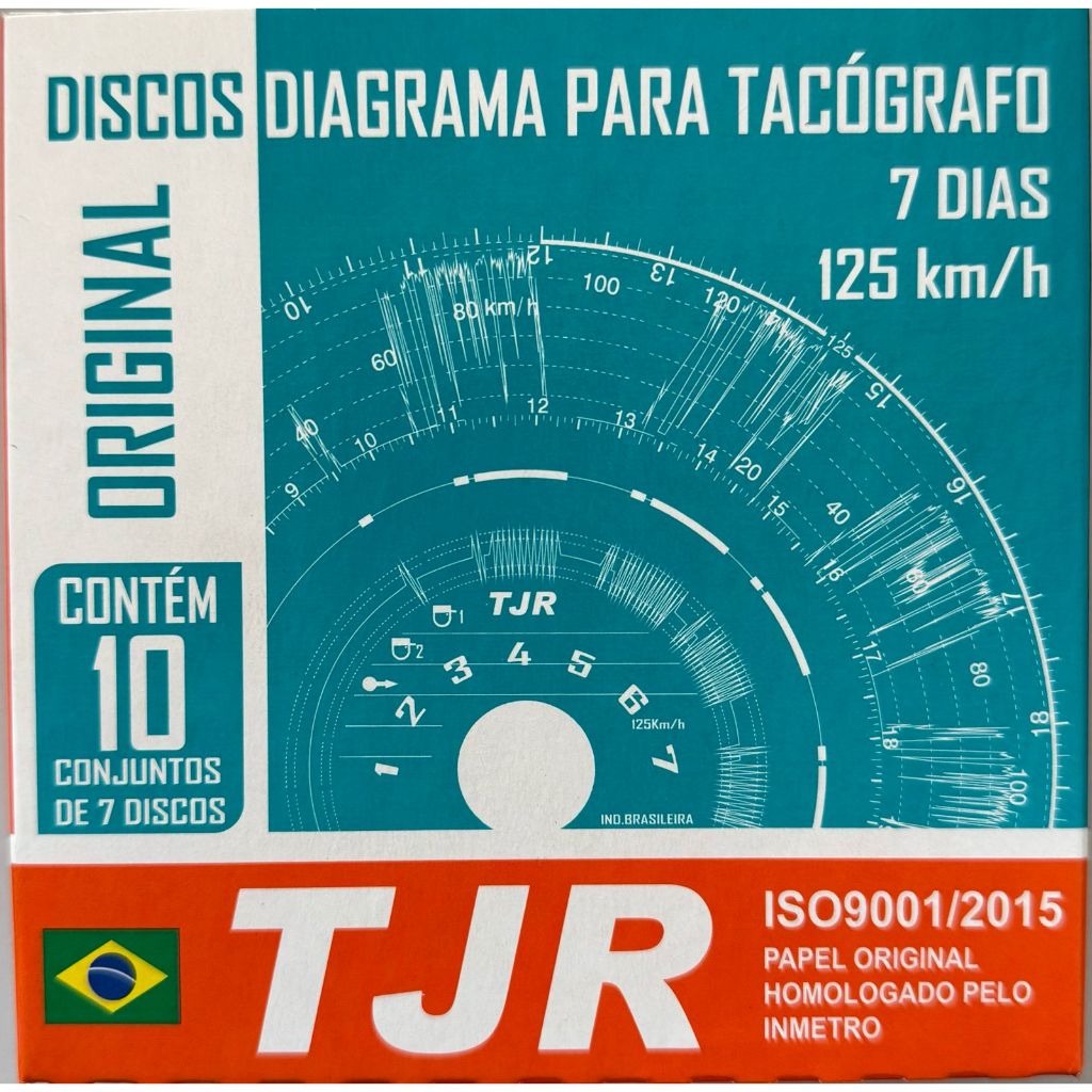 Disco Diagrama Tacógrafo Semanal 125km TJR | Shopee Brasil