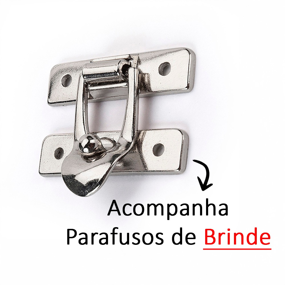 MELHOR FECHO! Metalico Niquelado Para Caixas Baus Maletas + Parafusos ...