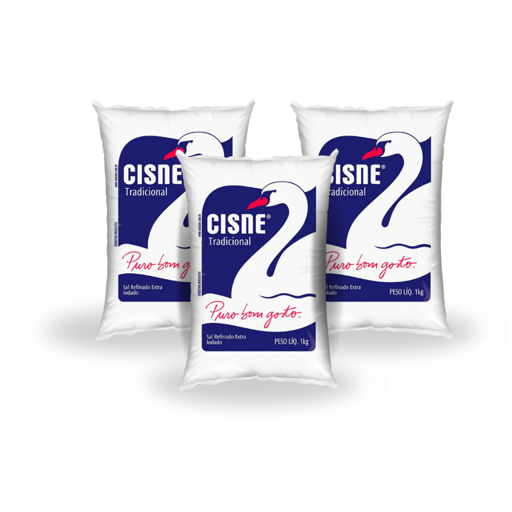 Sal Refinado Cisne 1kg Atacado (CAIXA COM 10 UNIDADES) | Shopee Brasil
