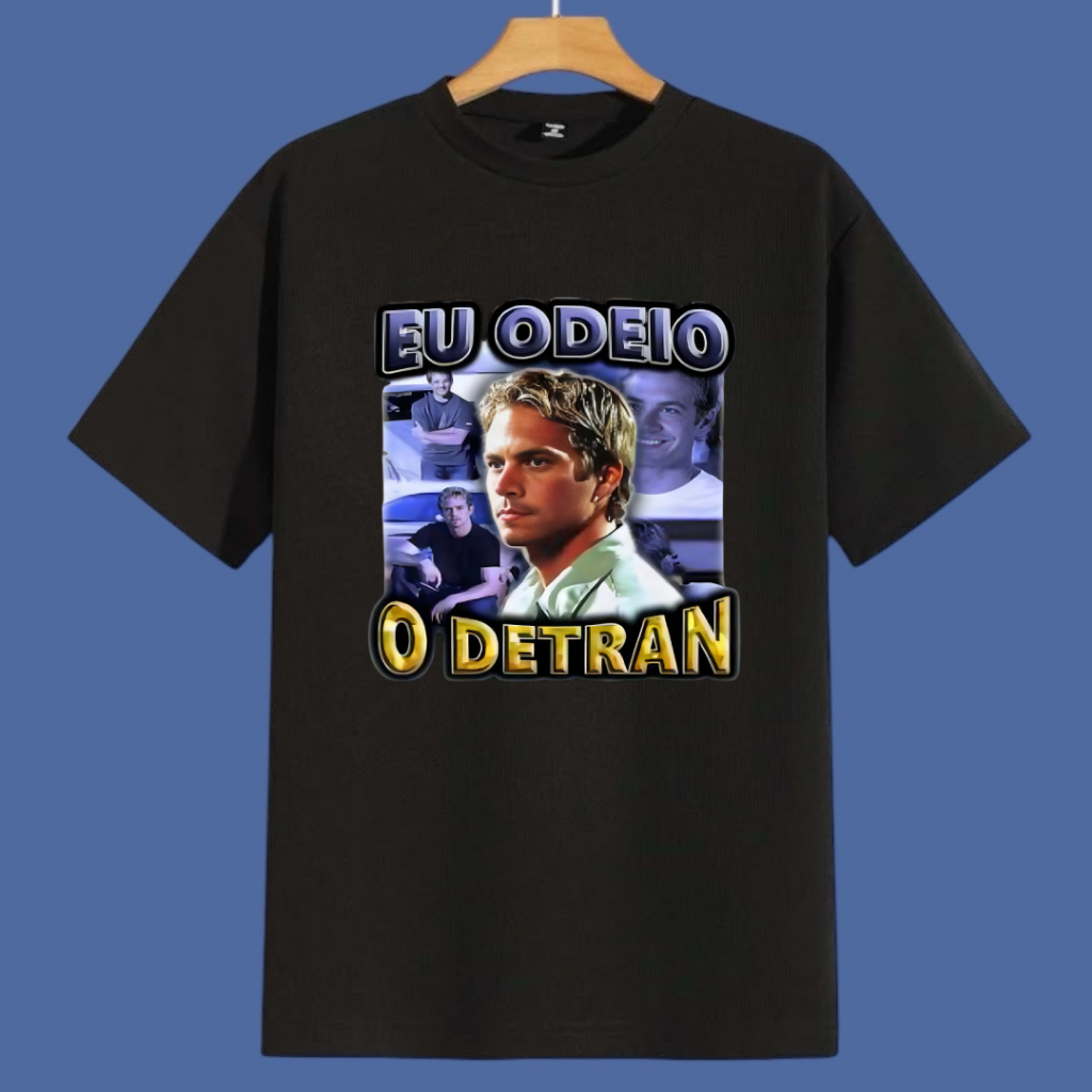 Camiseta Eu Odeio o Detran 100% Algodão | Shopee Brasil