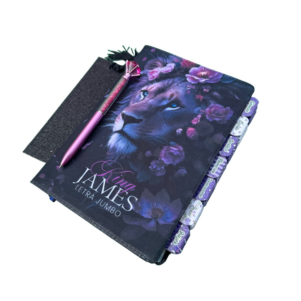 Bíblia Jumbo Kin James Leao com abas adesivas colocadas Cpp | Shopee Brasil