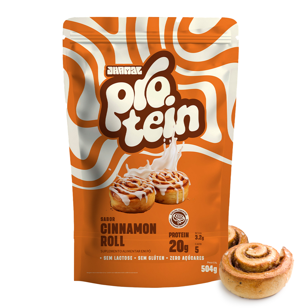 JHAMAL Suplemento Alimentar de Proteína em Pó - Sabor Cinnamon Roll ...