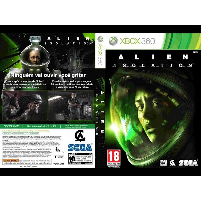 Jogo Alien Isolation Xbox 360 DVD Duplo Mídia Física - Desbloqueado ...