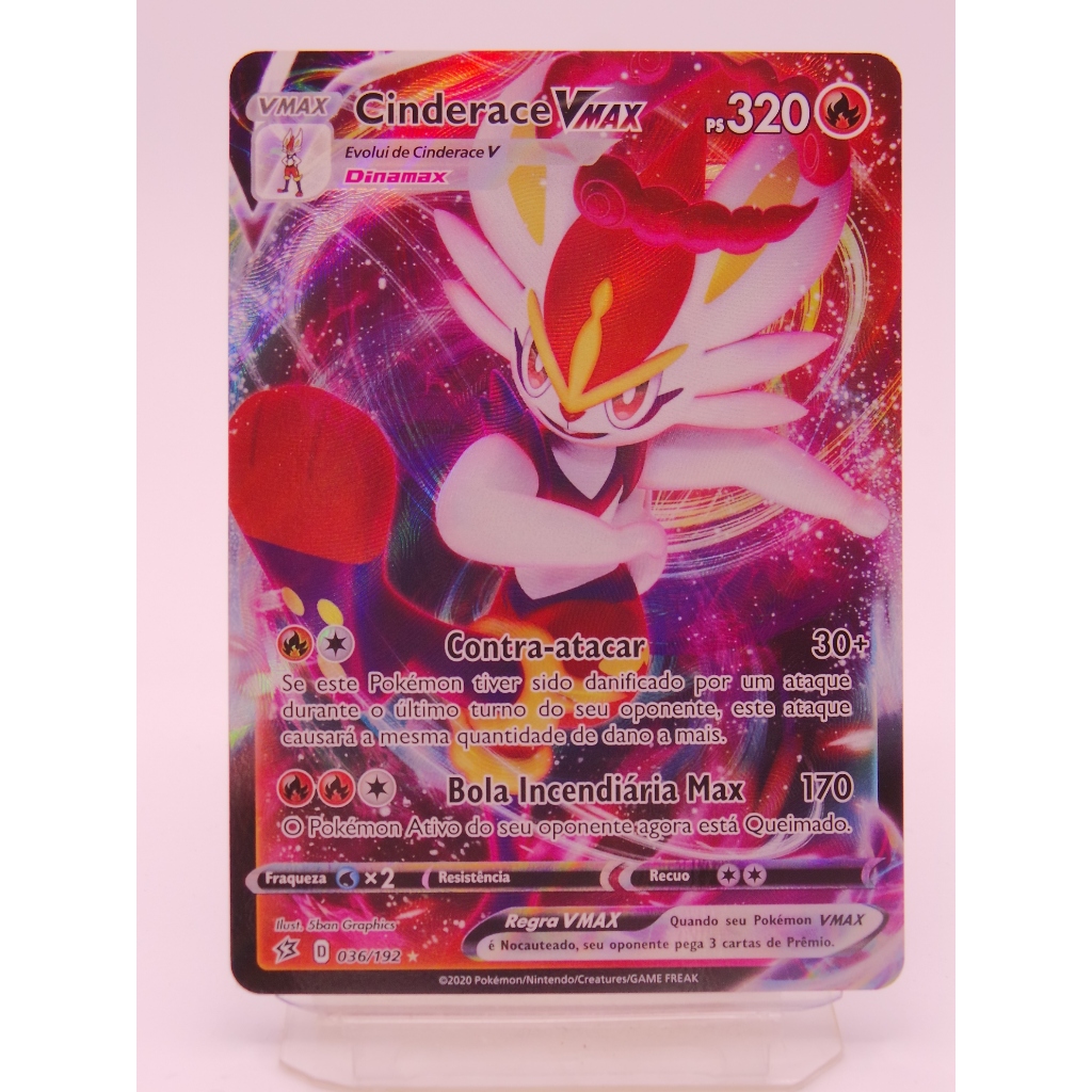 Carta Pokémon Cinderace V MAX Full Art Original Nova | Shopee Brasil