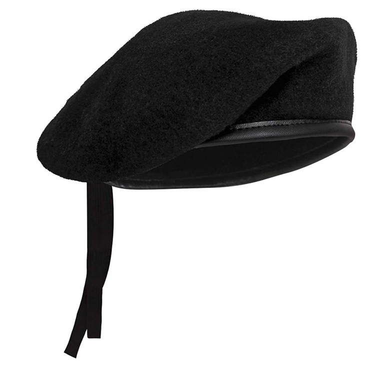 BOINA PRETA TATICA PM 100% LÃ CAIMENTO A ESQUERDA | Shopee Brasil