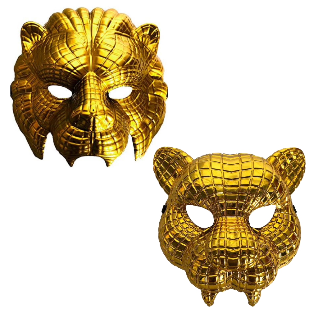 Máscara Round 6 Vip Tigre Dourada Plástico Unidade Festa Carnaval | Shopee Brasil