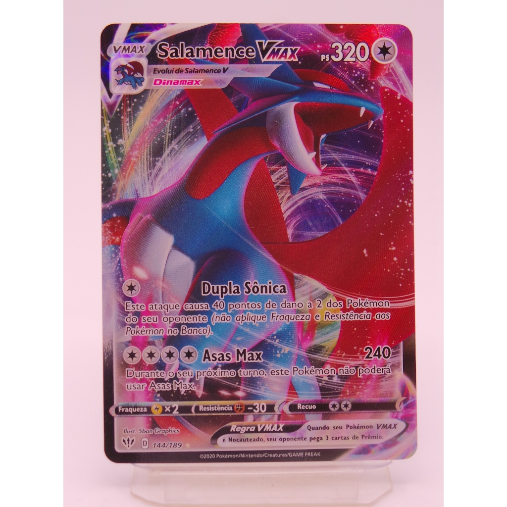 Carta Pokémon Salamence V MAX Full Art Original Nova | Shopee Brasil