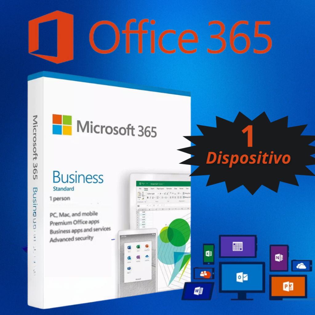 Office 365 Pro 5 Dispositivos PC, Mac, Smartphone e Tablet / Licença ...
