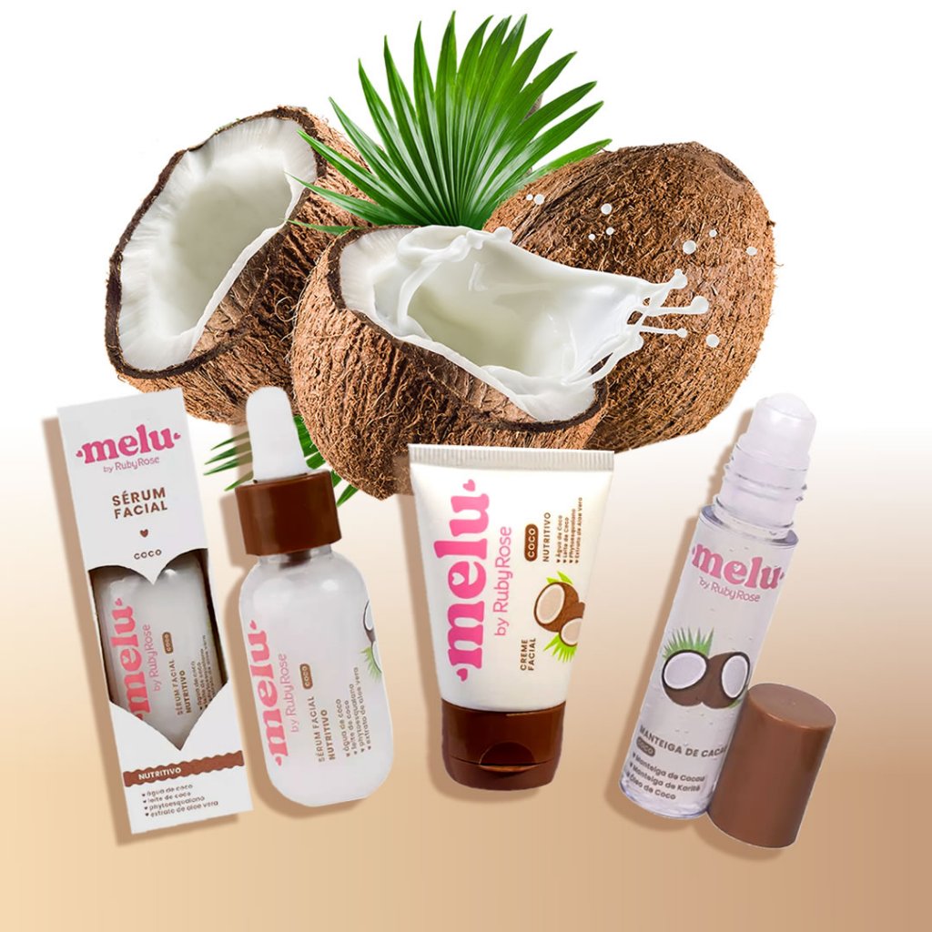 Kit de Sérum Facial 30ml e Creme de Coco 40g - Melu by Ruby Rose ...