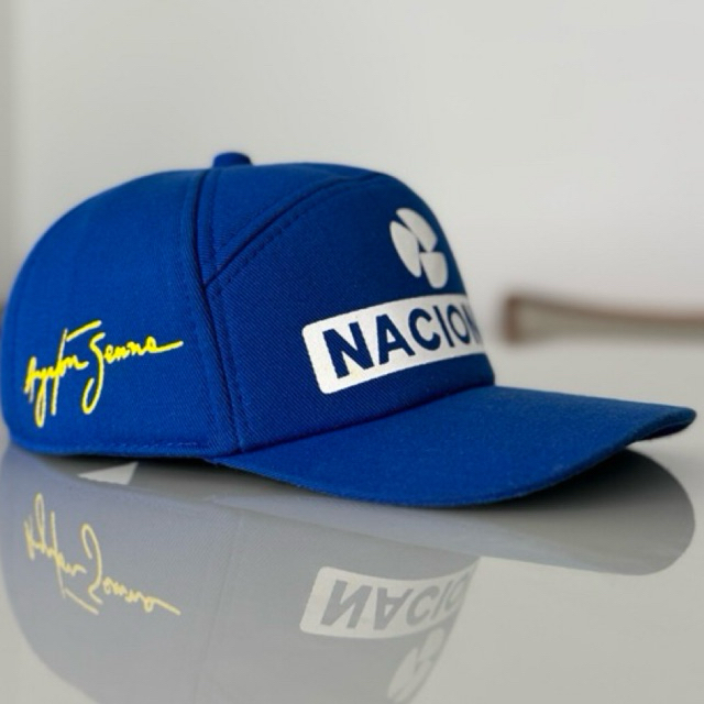 Boné Nacional Ayrton Senna Aba Azul Curva Formula 1 Bn05 Confortável ...