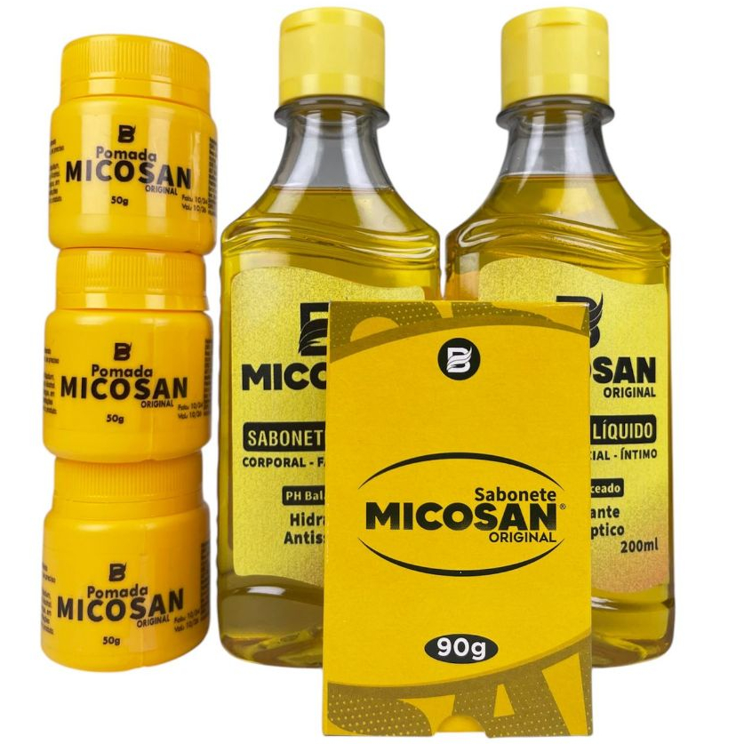 Kit Completo Micosan Pele mais Saudável e Radiante Baruc 3 pomadas 2 ...
