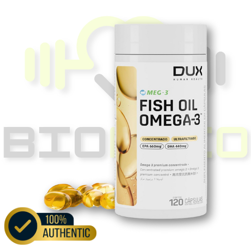 Fish Oil Ômega-3 DUX 120 Cápsulas - Ultra Puro e Concentrado | Shopee Brasil