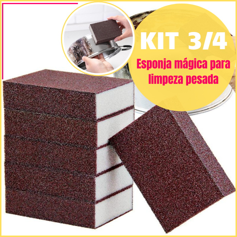 Kit Esponja Magica Pesada Limpeza Profunda Remoçao De Ferrugem E ...