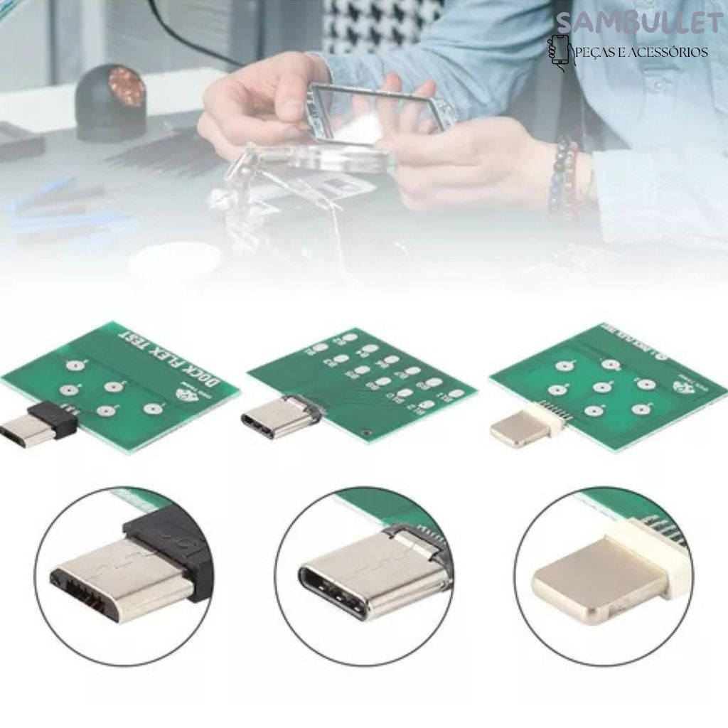 Dock Flex Test iPhone/Android Placa de Diagnóstico para Teste de ...